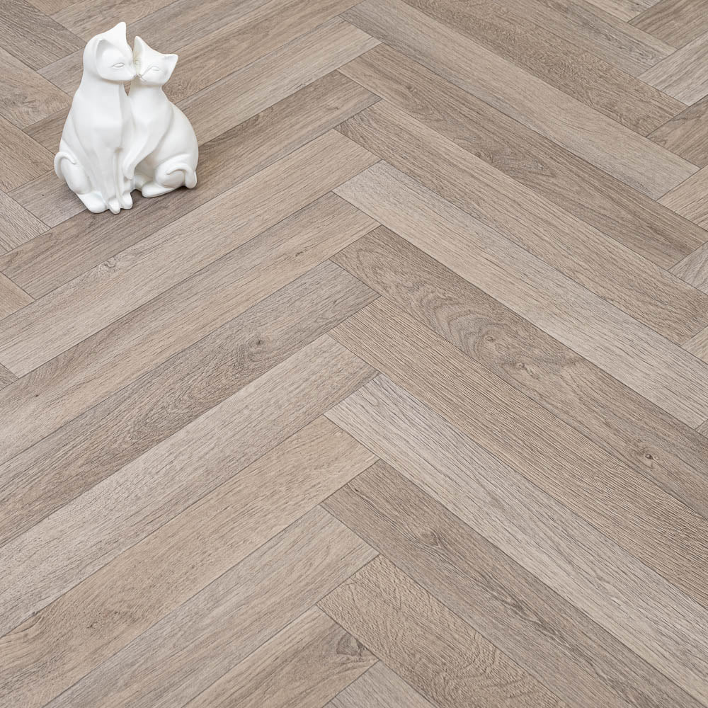 Alaska 592 Vintage Herringbone Vinyl Flooring | Lino | Online Carpets