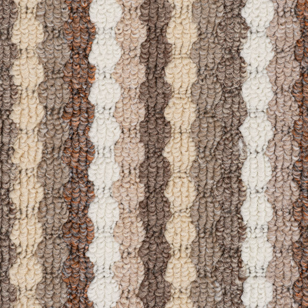 Beige Multi Stripe Loop Carpet | Pattern Loop Carpets | Online Carpets