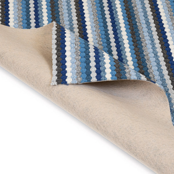 Blue 6936 Multi Stripe Loop Carpet | Patterned Loop Carpet | Online Carpets