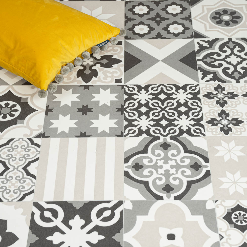 Cartagena 535 Texas Vinyl Flooring | Tile Style Lino | Online Carpets