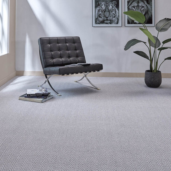 Light Grey Havanna Herringbone Loop Carpet | Carpet | Online Carpets