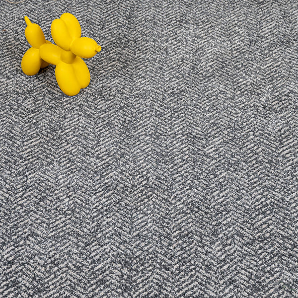 Herringbone Steel Illusion Wilton Carpet | Wovenback | Online Carpets