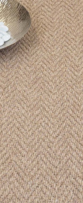 Light Beige Andes Herringbone Carpet | Loop Carpet | Online Carpets