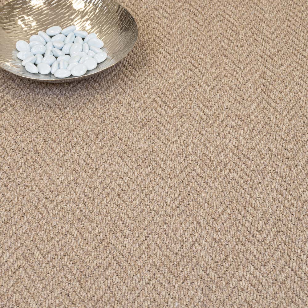 Light Beige Andes Herringbone Carpet | Loop Carpet | Online Carpets