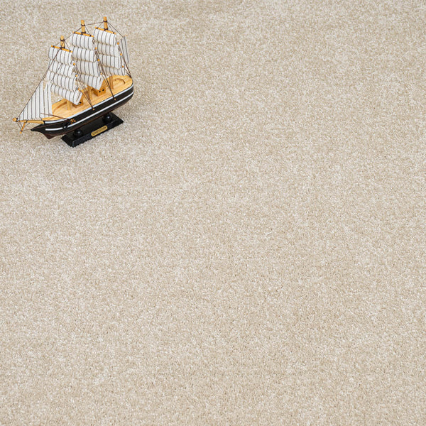 Linen Beige Alhambra Saxony Carpet | Soft Carpet | Online Carpets