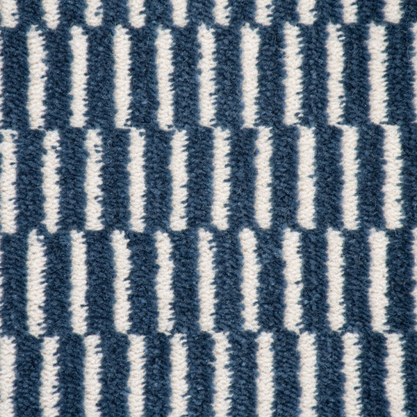 Navy Blue Lines Castle Carpet | Buy Felt Backed Carpets | Online Carpets