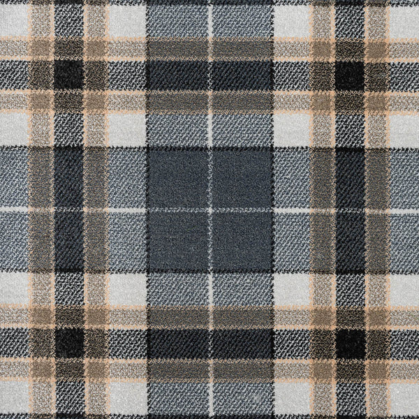 Navy Grey Midas Tartan Wilton Carpet | Patterned | Online Carpets