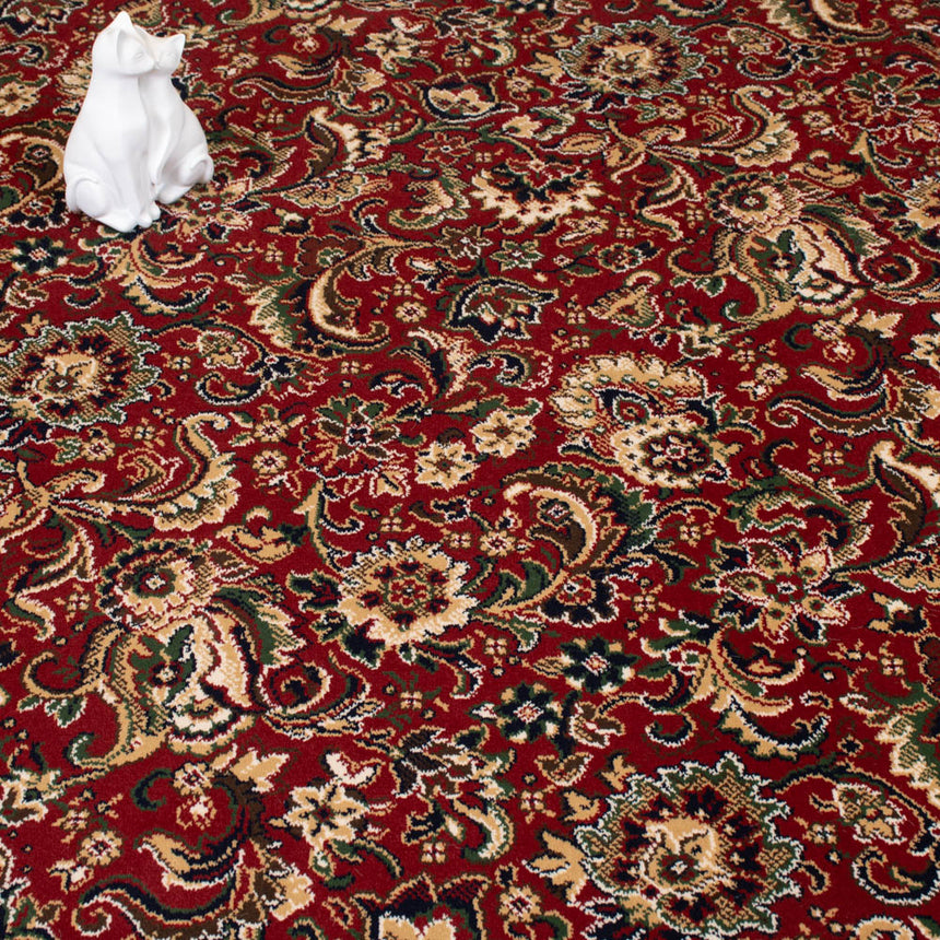 Regal Red 2503 10 Jacobean Wilton Carpet | Buy Square Patterned Wilton ...