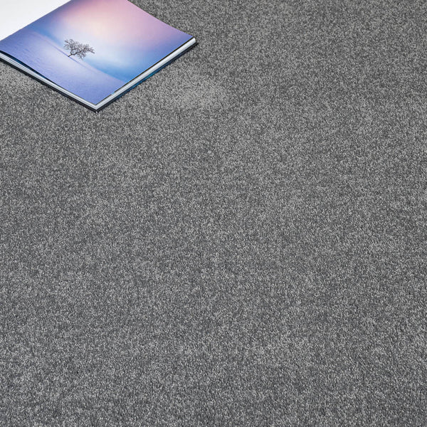 Silver Grey Alhambra Saxony Carpet | Polyester Carpet | Online Carpets