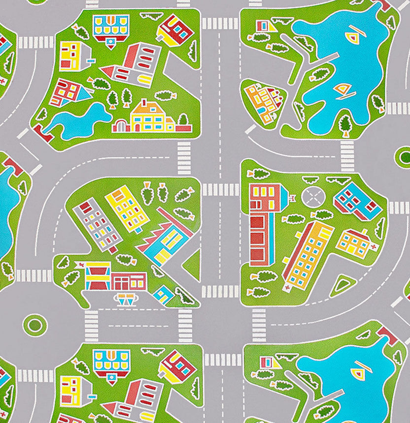 Road Map Vinyl Flooring | Buy Multi Colour Macadam Online Lino ...