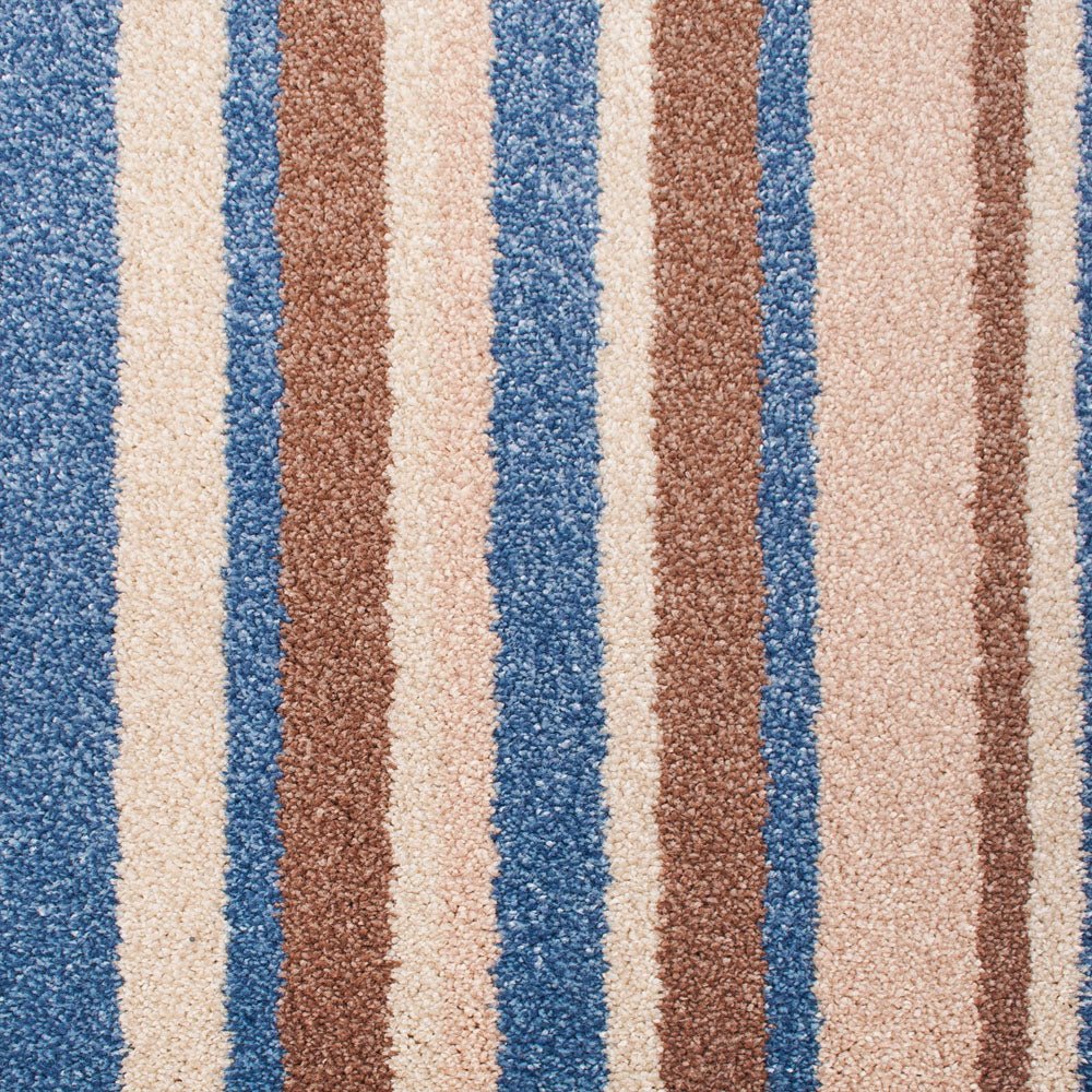 Palm Beach Blue 580 4m & 5m Wide Striped Carpet | Buy Striped 4m & 5m ...