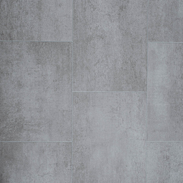 Atlas Tile Vinyl Flooring | Buy Black & Grey Random Tile Effect Lino ...