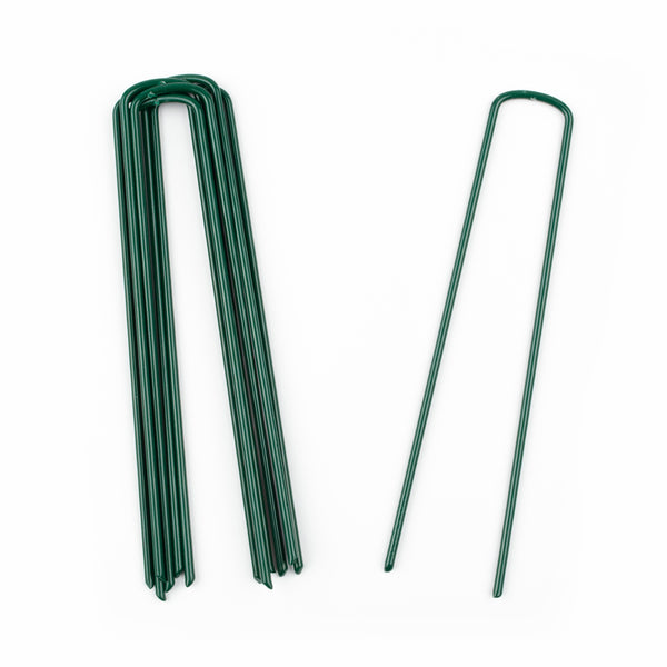 Powder Coated Green Grass Pins 150mm | Online Carpets