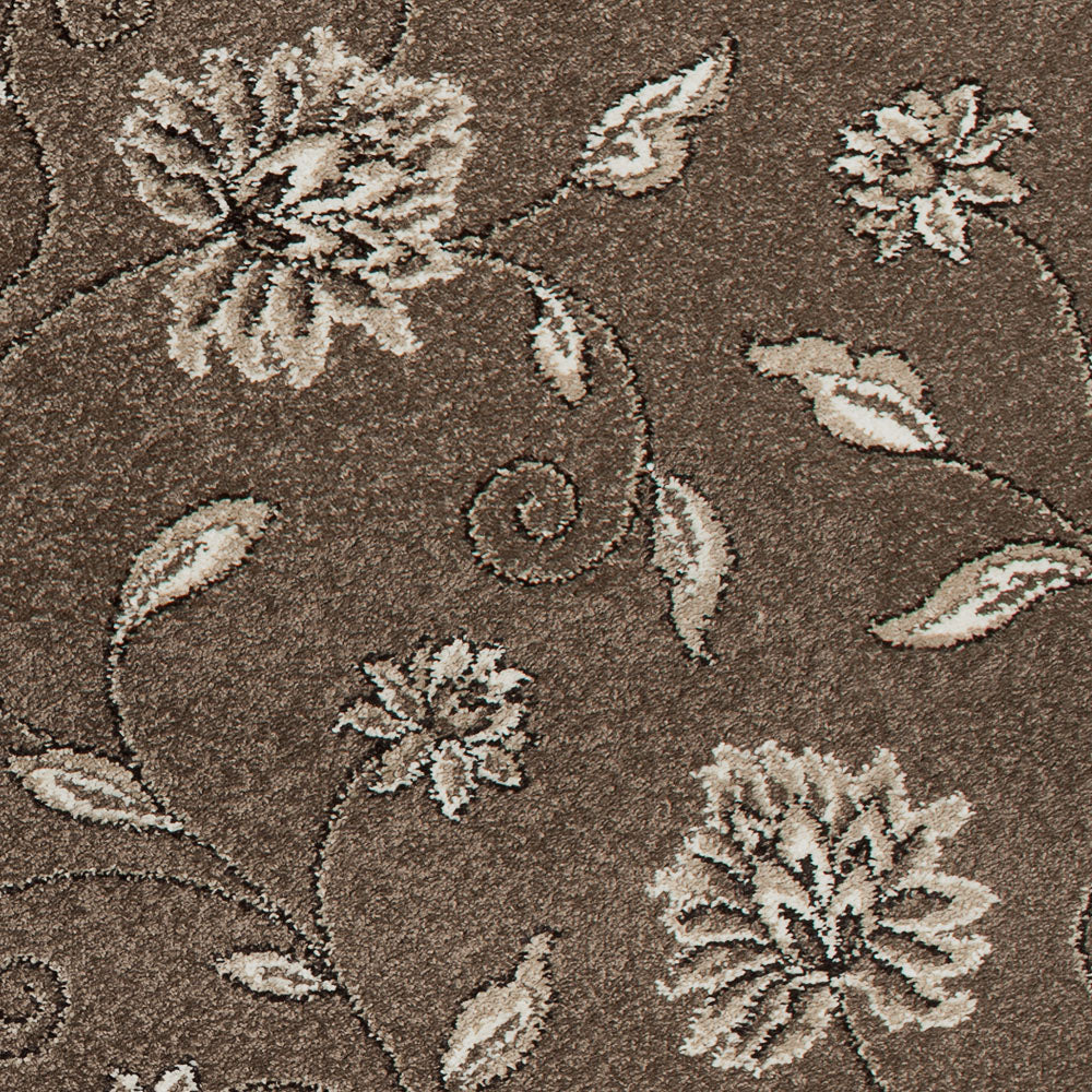 Mocha Floral Castle Wilton Carpet | Buy Patterned Castle Wilton Carpets ...