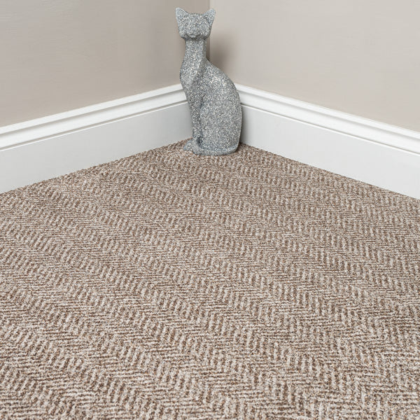 Herringbone Copper Illusion Wilton Carpet | Wovenback | Online Carpets