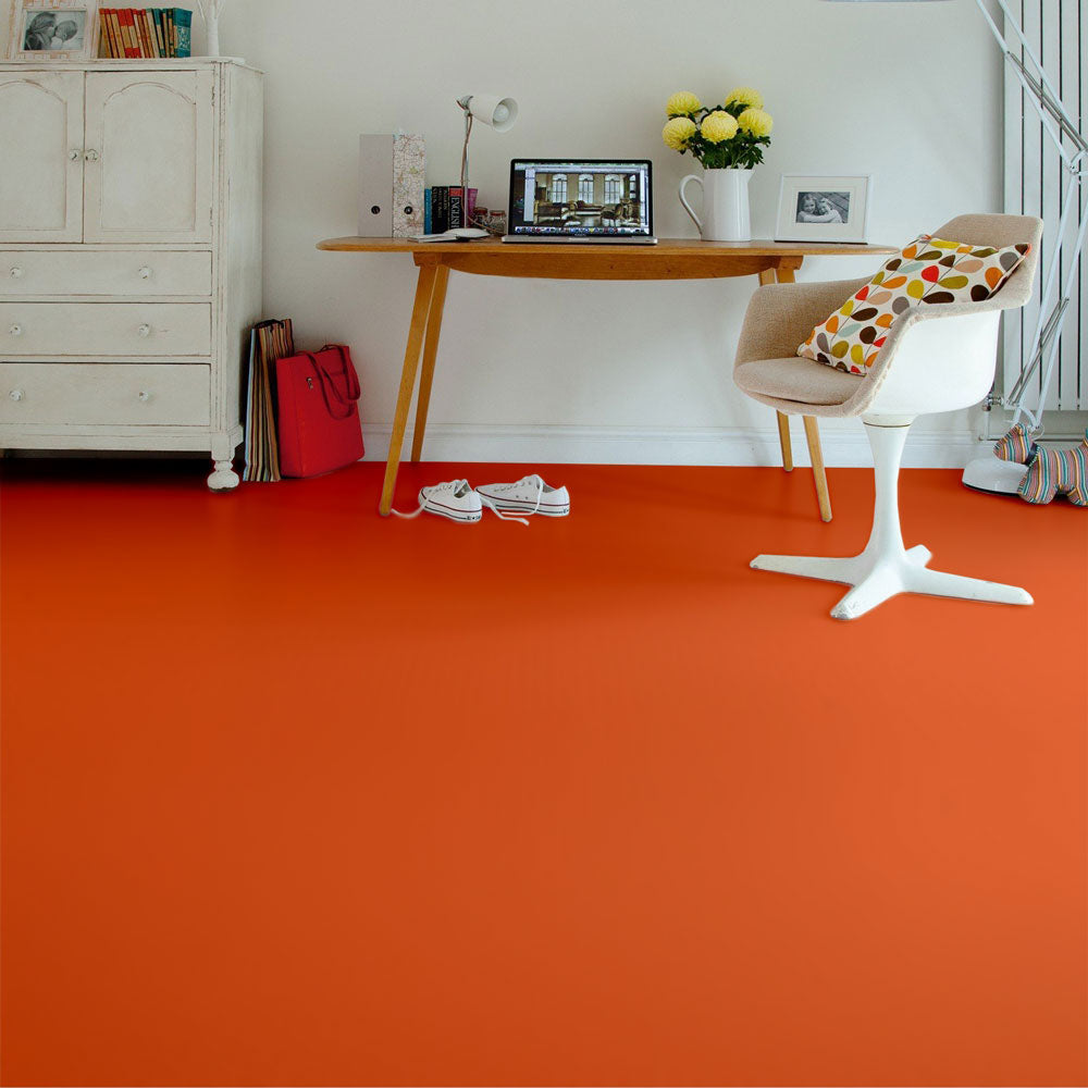 Orange Appeal 566 Shades Vinyl Flooring | Buy Plain Coloured Vinyl ...