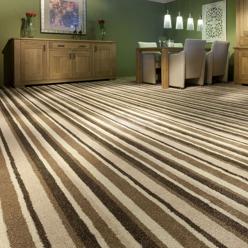 Palm Beach 4m & 5m Wide Striped Carpet | Buy Striped 4m & 5m Wide ...